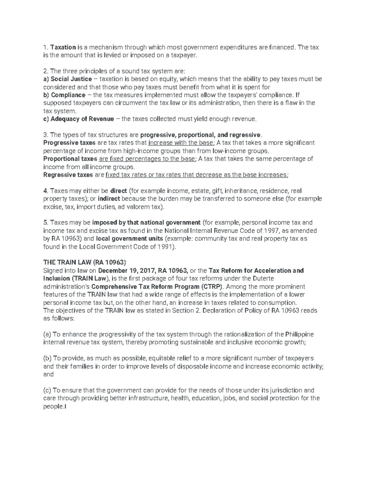 Taxation - The tax is the amount that is levied or imposed on a ...