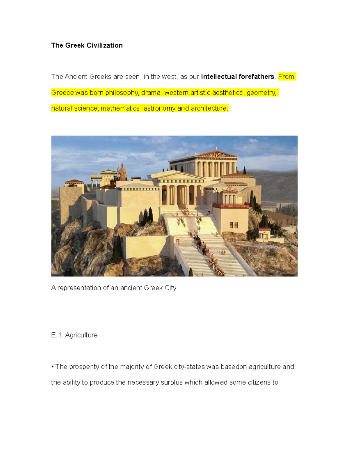 The Greek Civilization - From Greece was born philosophy, drama ...