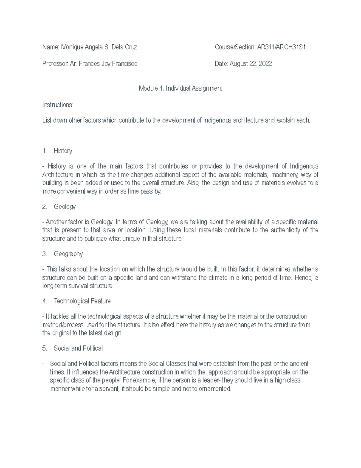Dela Cruz,Monique Angela S. Module 1: Individual Assignment - Name ...