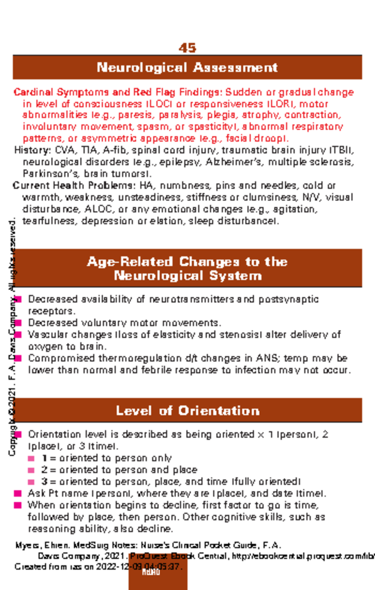 Inbound 17329652005 29922536 - 45 NEURO Neurological Assessment ...