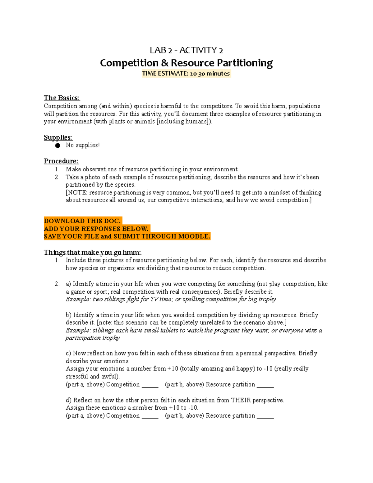 U1Lab2 Everyday Competition - LAB 2 - ACTIVITY 2 Competition & Resource ...