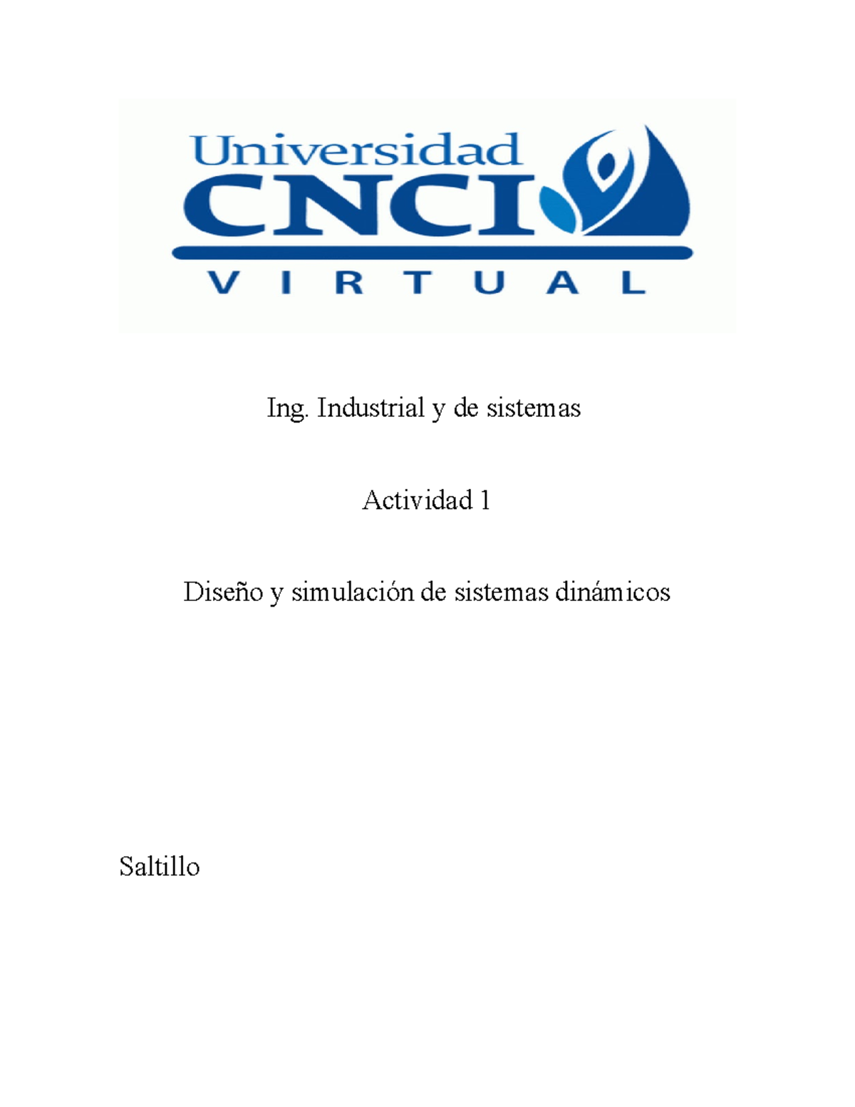 Simulacion - actividad 1 - Ing. Industrial y de sistemas Actividad 1 ...