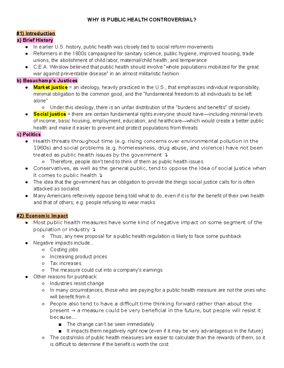 Chapter 2 Why is Public Health Controversial - WHY IS PUBLIC HEALTH ...