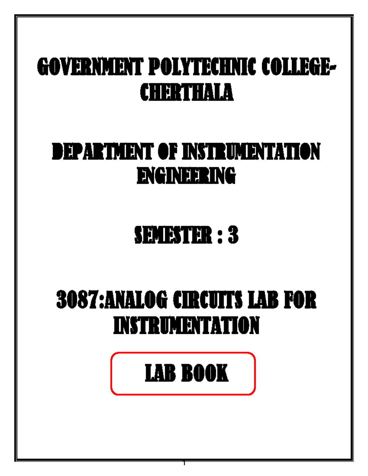 ACI LAB Record 23 - GOVERNMENT POLYTECHNIC COLLEGE- CHERTHALA ...