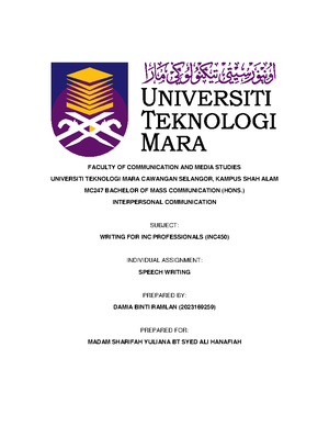 13012021 MC110 Muhammad Arsyad - Masscom - Studocu