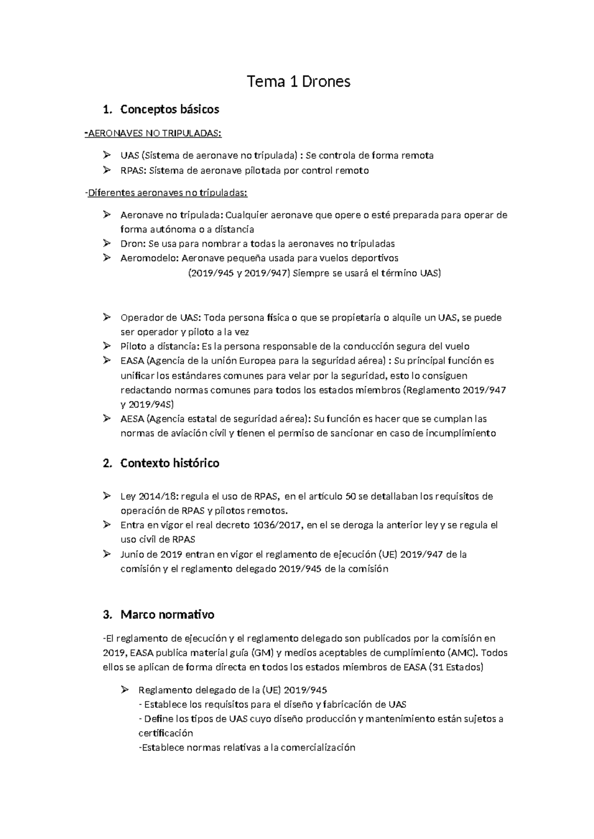 Tema 1 Drones - Tema 1 Drones 1. Conceptos básicos - AERONAVES NO ...