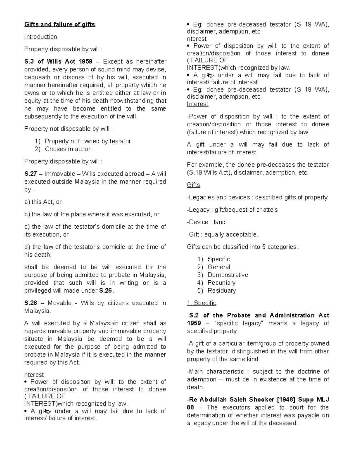 Chapter 8 (Gifts and Failure of Gifts) - Gifts and failure of gifts ...