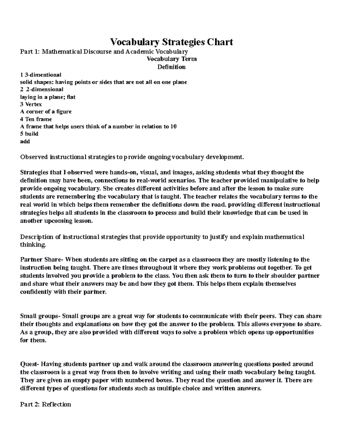 ELM 470 T4 Vocabulary Strategies Chart - Vocabulary Strategies Chart ...
