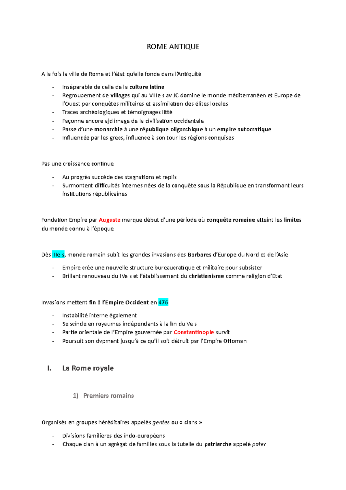 Histoire de la Rome Antique, Erasmus - ROME ANTIQUE A la fois la ville ...