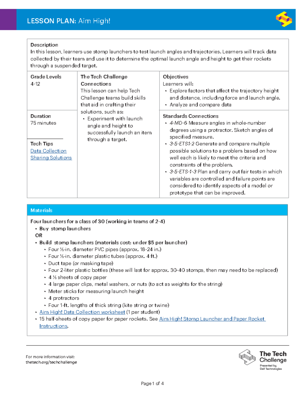 Aim-high-ttc20 - It's only practice - LESSON PLAN: Aim High! For more ...