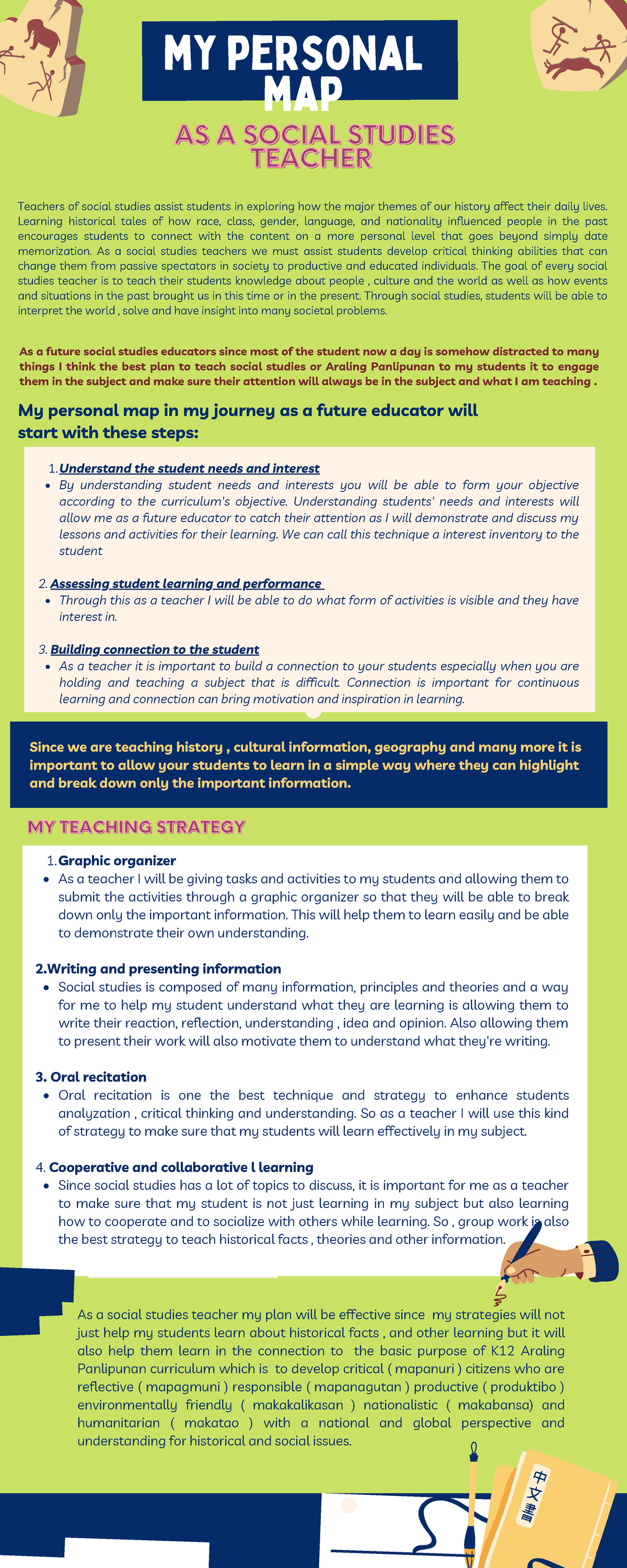 MY Personal MAP - DOCUMENTS - As a social studies teacher my plan will ...