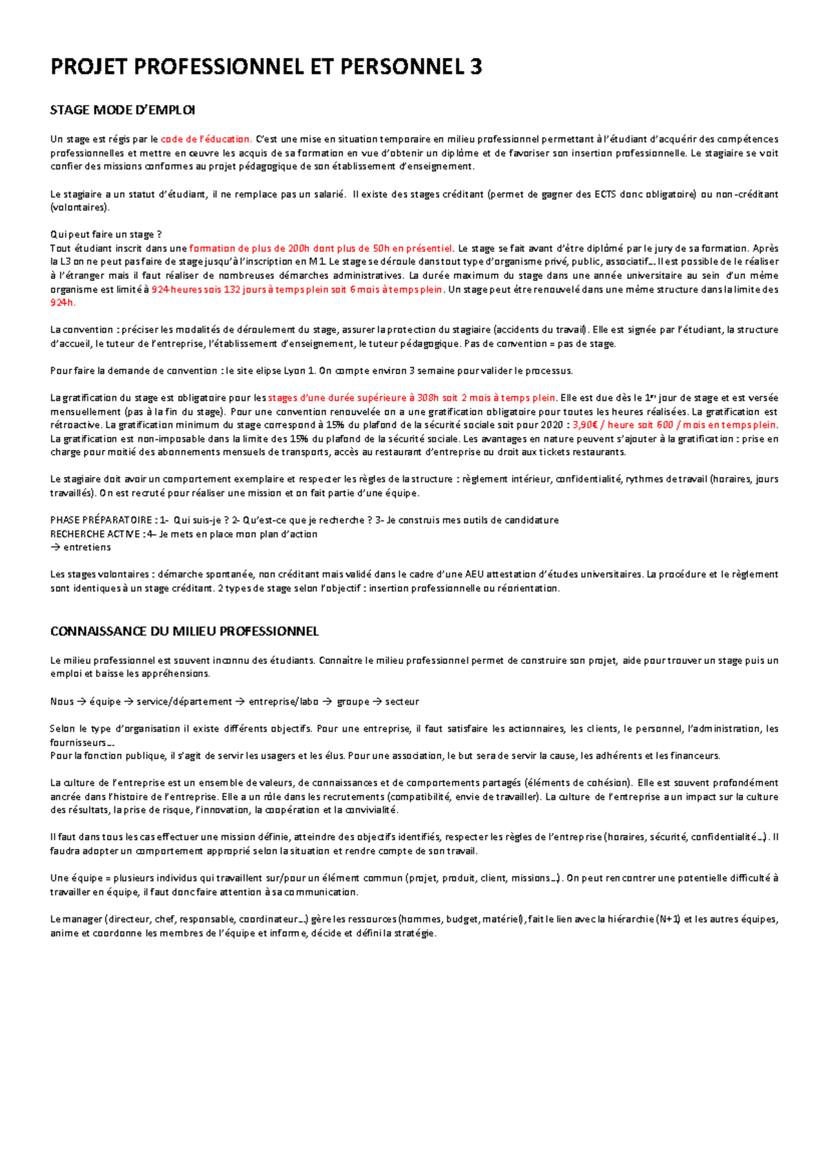 Projet Professionnel ET Personnel 3 - PROJET PROFESSIONNEL ET PERSONNEL ...