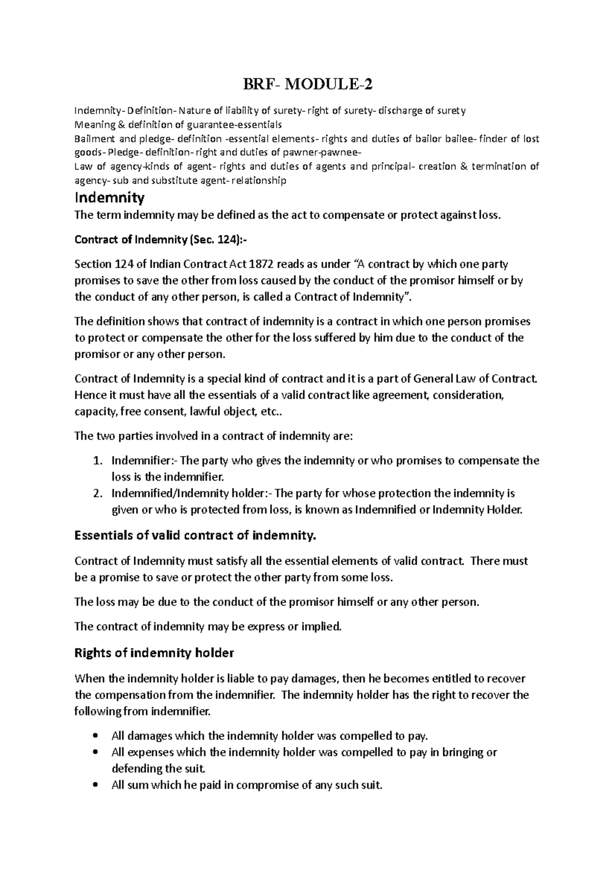 BRF-Module-2-Notes - Best suitable for Kerala University BBA students ...