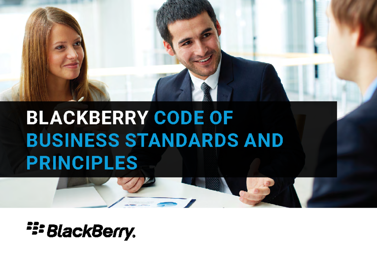 Code of business standards and principles - Speak Up and Act As you ...