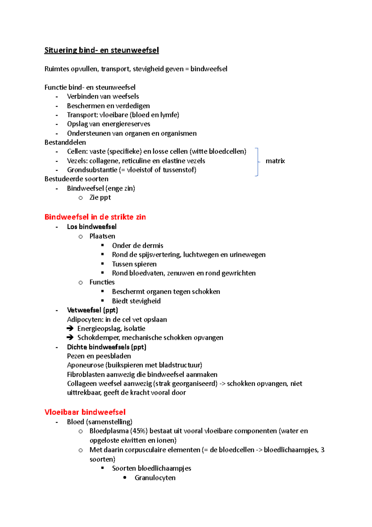 HC 3 bind- en steunweefsel en botvorming - Situering bind- en ...