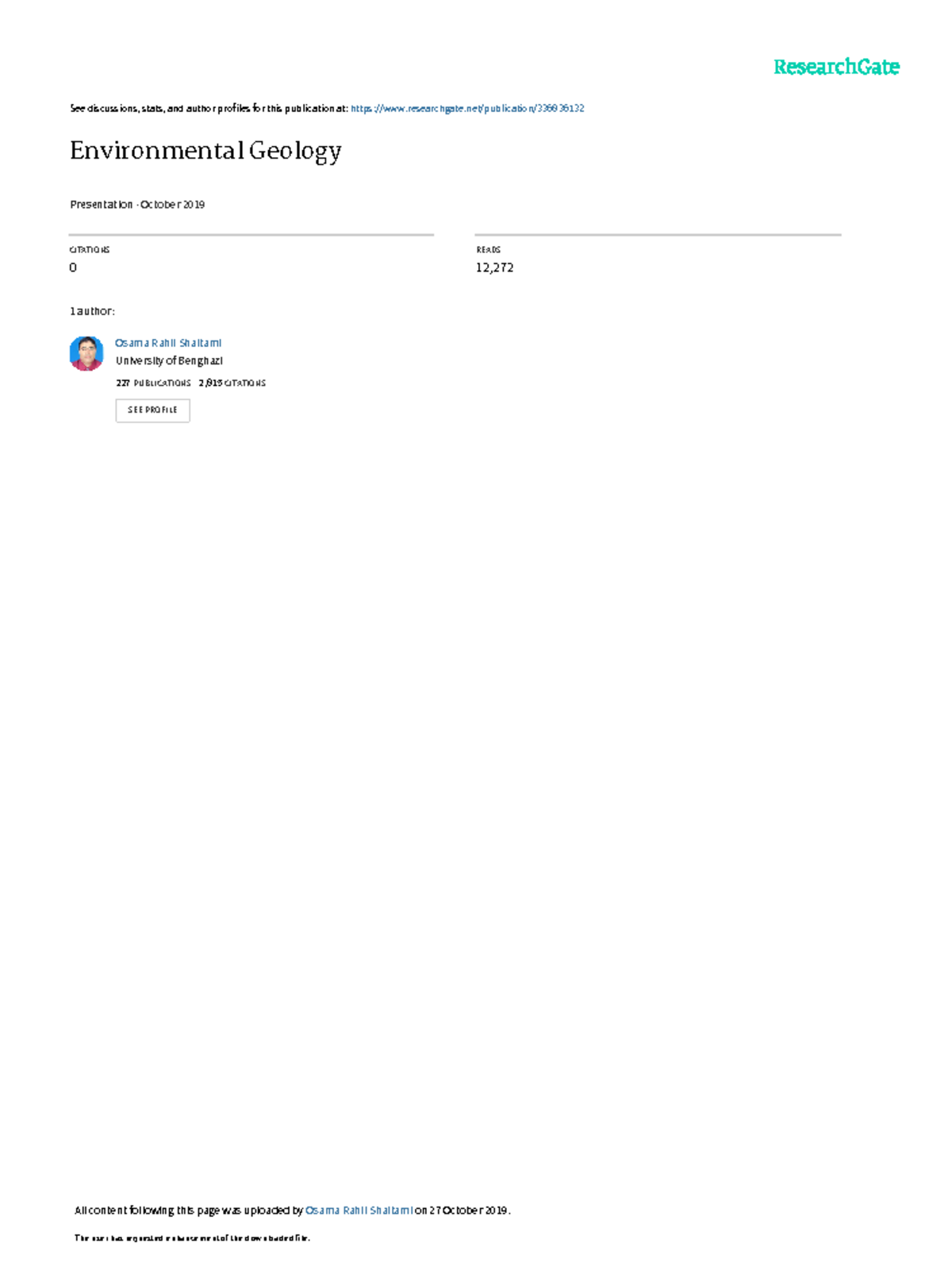 Environmental Geology - See discussions, stats, and author profiles for ...