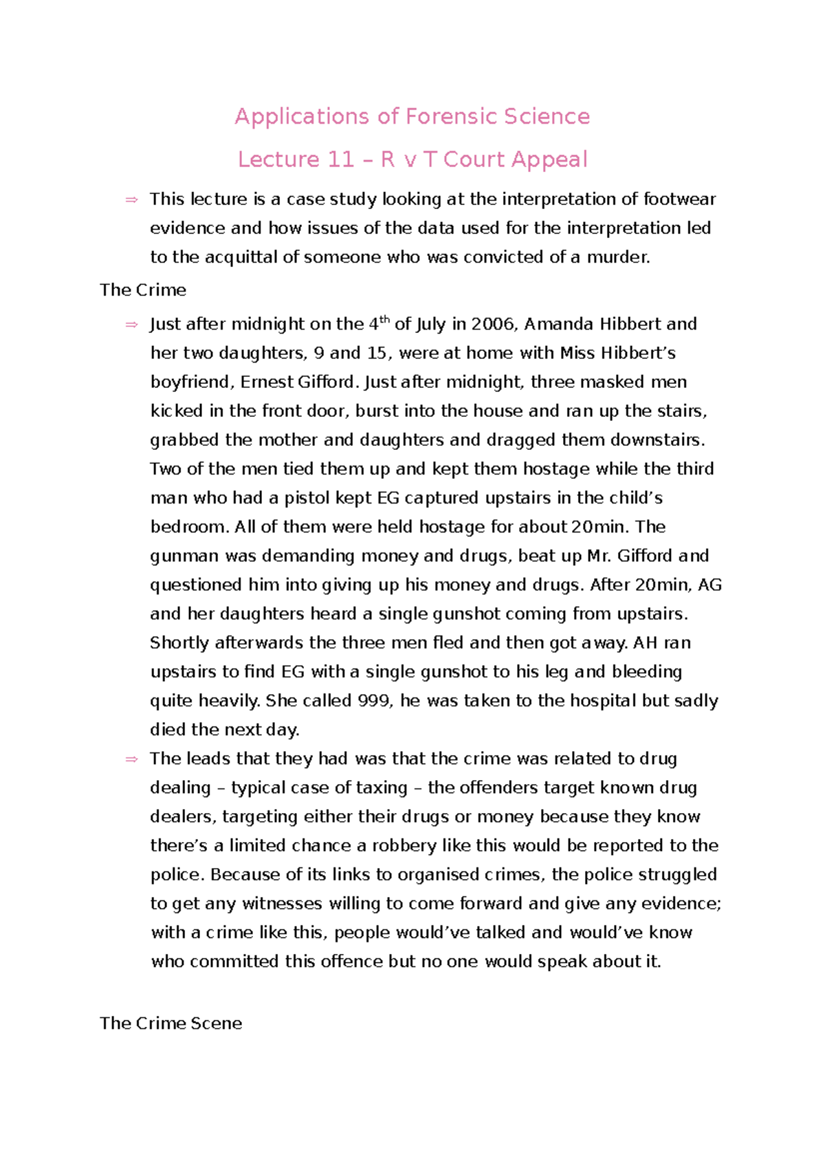 AFS 11 - R v T - R v T case - which databases should a FS use and what happens when used - Studocu