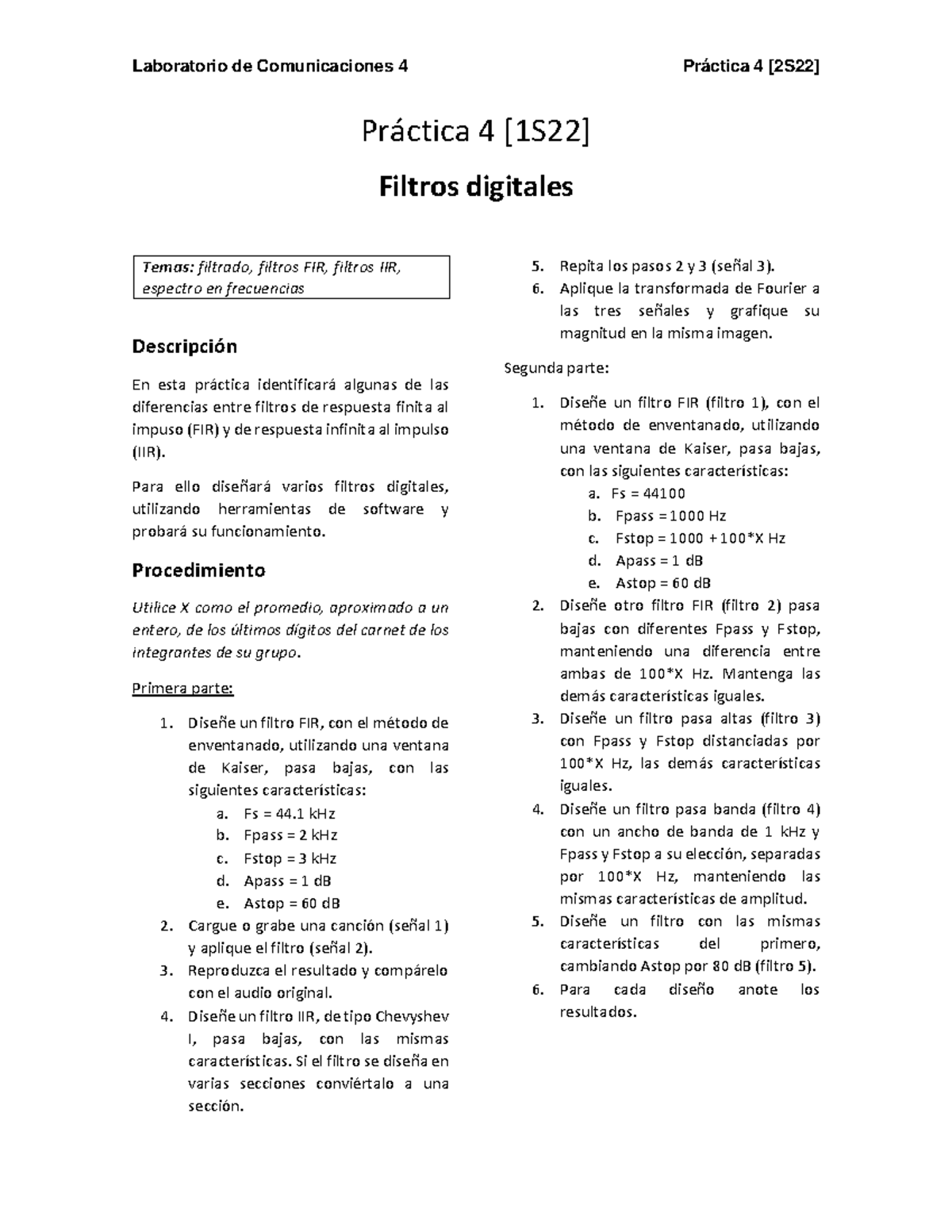 Practica 4 - Dsfdsaf - Laboratorio de Comunicaciones 4 Práctica 4 [2S22] Pr·ctica 4 [1S22 ...