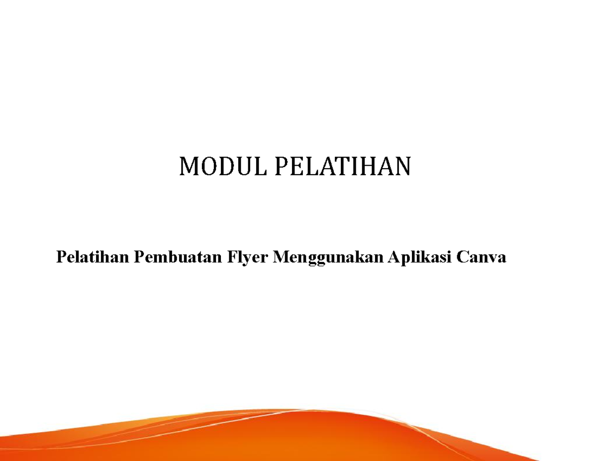 Materi-Pembuatan Desain Flayer - MODUL PELATIHAN Pelatihan Pembuatan ...