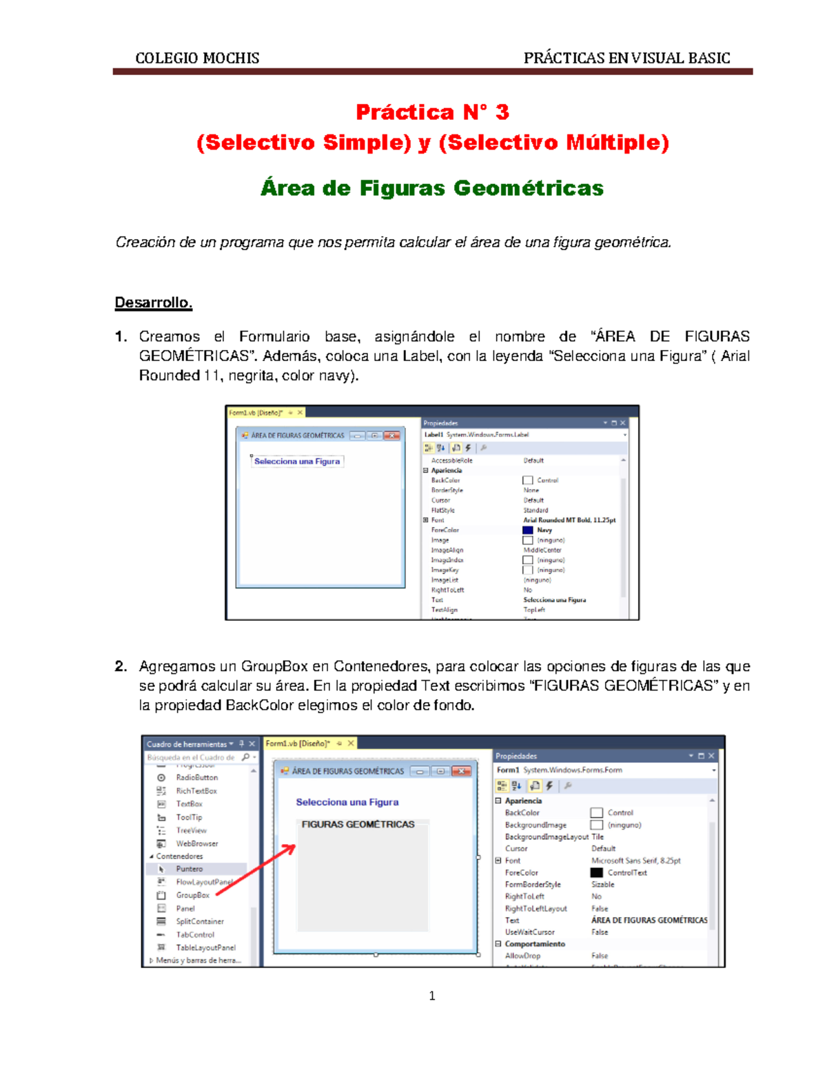 Práctica 3 de Visual Basic - COLEGIO MOCHIS PRÁCTICAS EN VISUAL BASIC ...