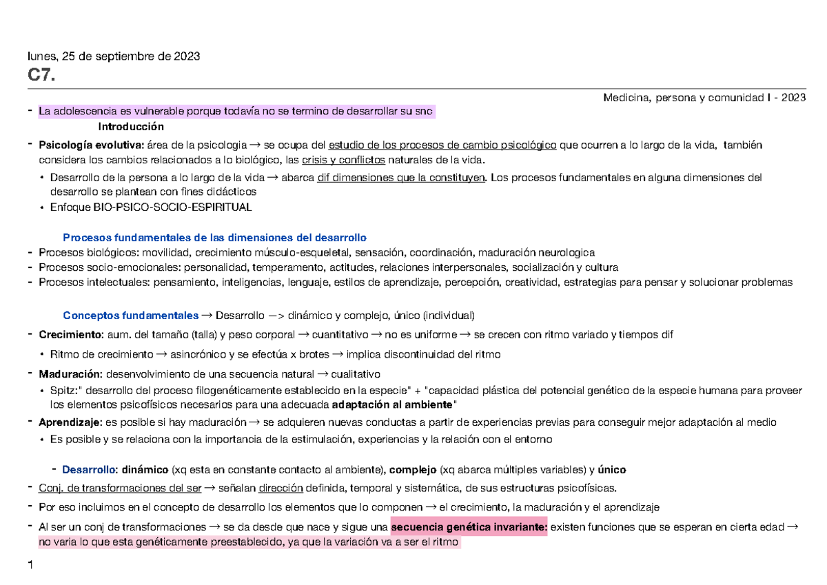 C7. - c7 choice - lunes, 25 de septiembre de 2023 C7. Medicina, persona ...