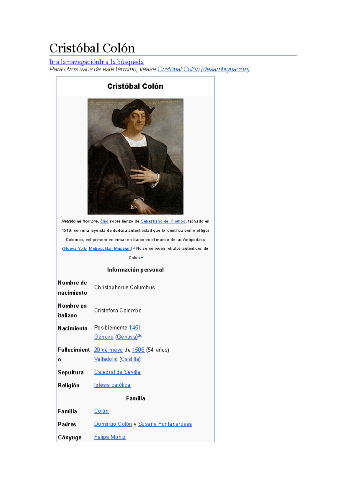 Cristóbal Colón - Historia y biografia de Cristobal Colon - Cristóbal ...