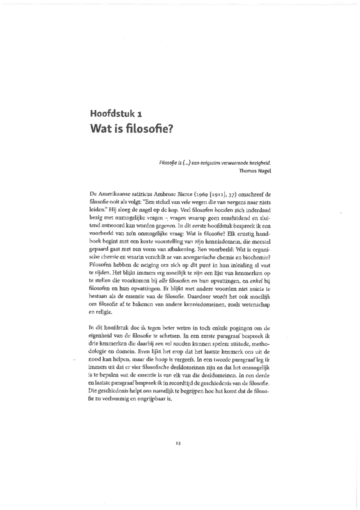 Verplichte literatuur - wat is filosofie - Chemie - Studocu