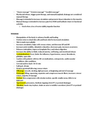 Manual Therapy Techniques - Soft Tissue Mobilization (STM) Goal of ...