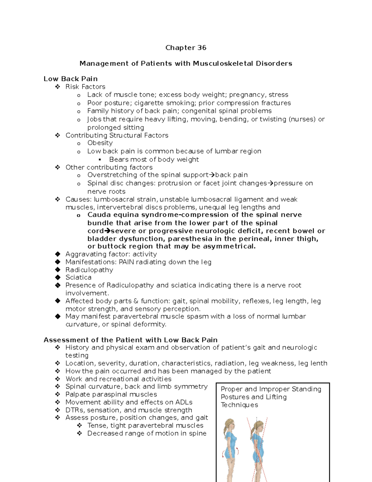 Chapter 36 Notes - Chapter 36 Management of Patients with ...
