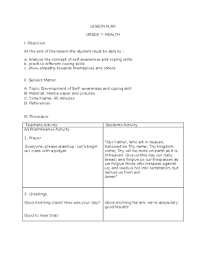 G9 Lesson PLAN Sample 1 - LAAY VALUE JUDGEMENT - Department of ...