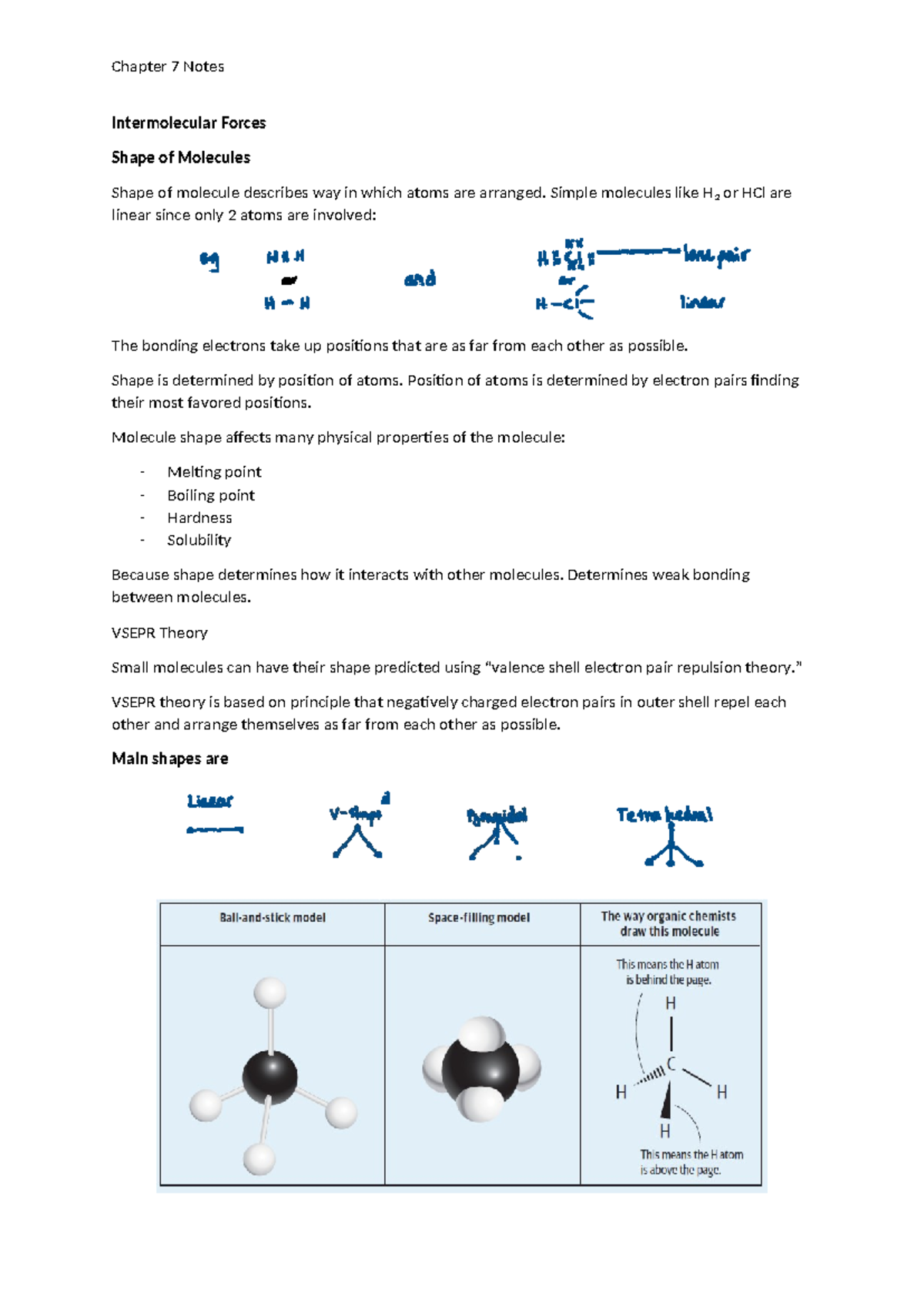 Chapter 7 - Intermolecular Forces - Chapter 7 Notes Intermolecular ...