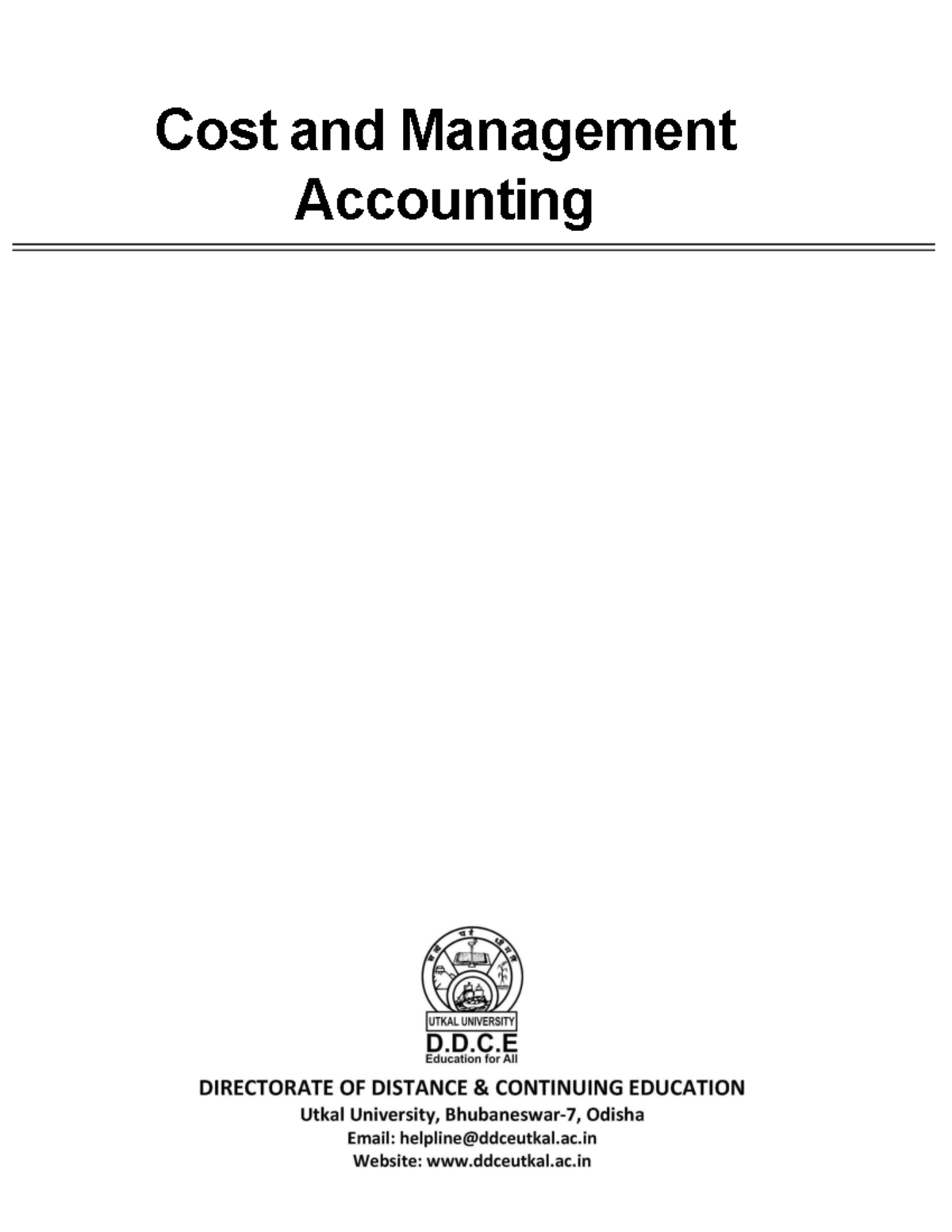 Cost-Management and its methods - Cost and Management Accounting Cost ...