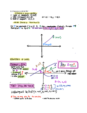 Planes in 3 space - math 20C - MATH 20C - Studocu