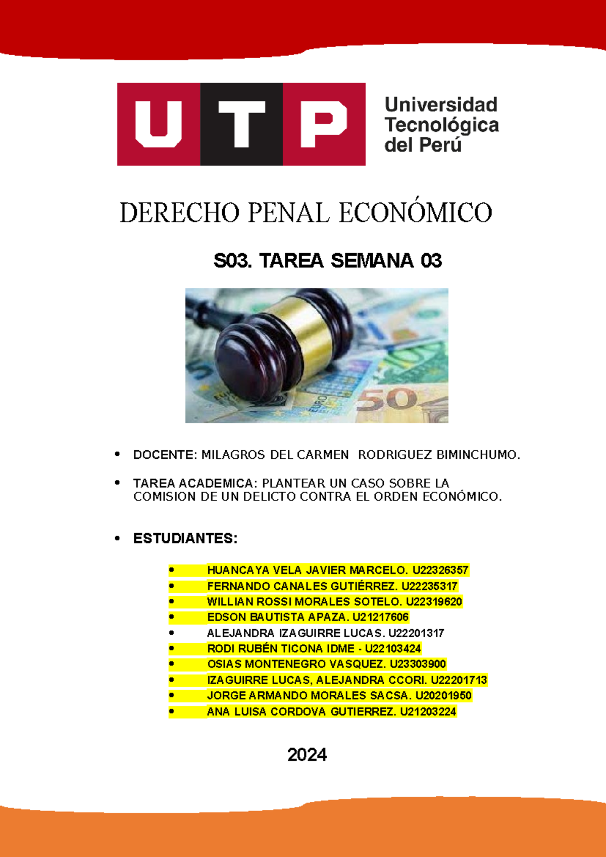 Derecho Penal Económico- Semana 03- Tarera - 3 DERECHO PENAL ECONÓMICO ...