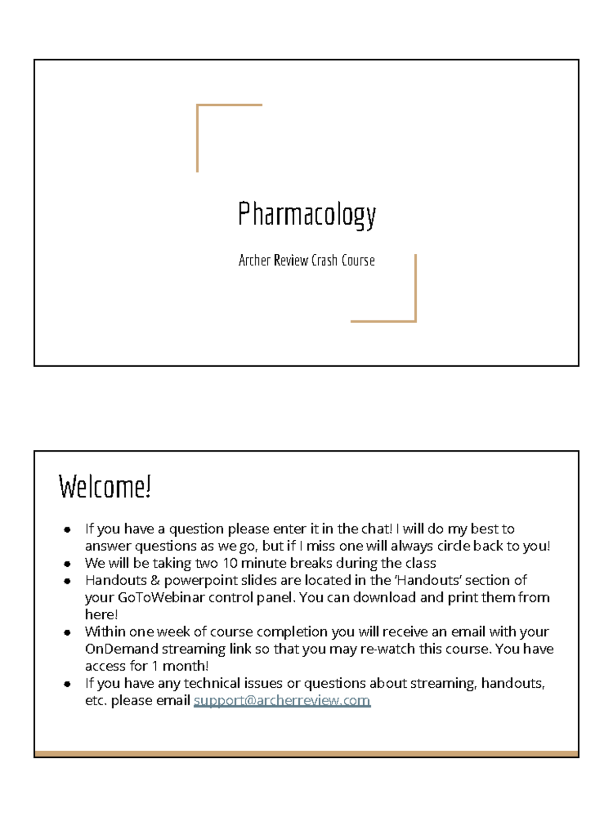 Pharmacology - drugs - Pharmacology Archer Review Crash Course Welcome ...