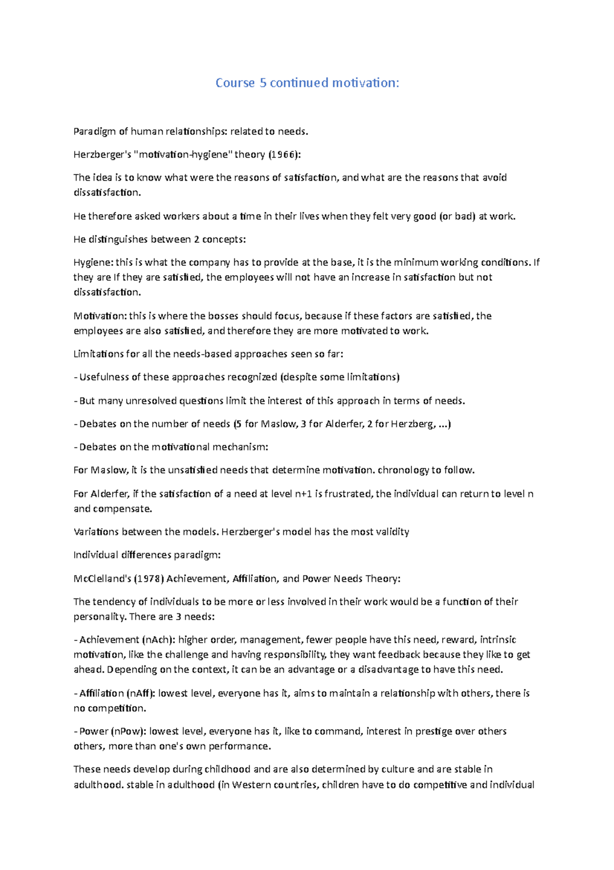 Course 5 continued motivation - Course 5 continued motivation: Paradigm ...