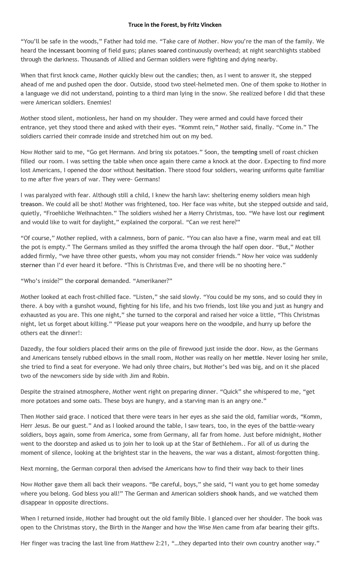 Truce in the Forest - tgggggg - Truce in the Forest, by Fritz Vincken ...