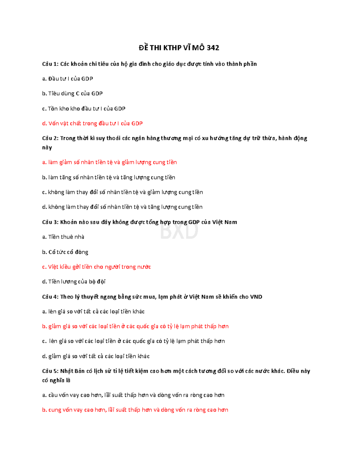 FILE 20210624 002646 VĨ MÔ K46 - ĐỀ THI KTHP VĨ MÔ 342 C‚u 1: C·c kho¿n chi tiÍu cÿa hß gia đình ...