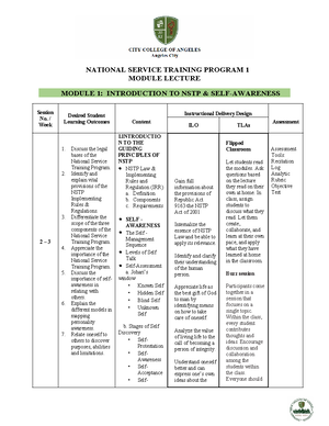 Module III Dimension OF Development - NATIONAL SERVICE TRAINING PROGRAM ...