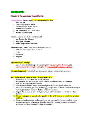 Nur 426 Ch Exam 4 Study Guide Nur 426 Community Health Exam 4