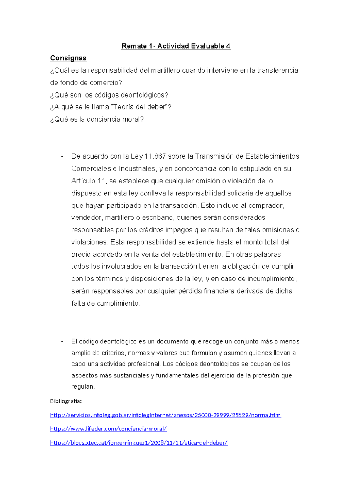 Remate 1 - Actividad evaluable A4 - Remate 1- Actividad Evaluable 4 Consignas ¿Cuál es la - Studocu