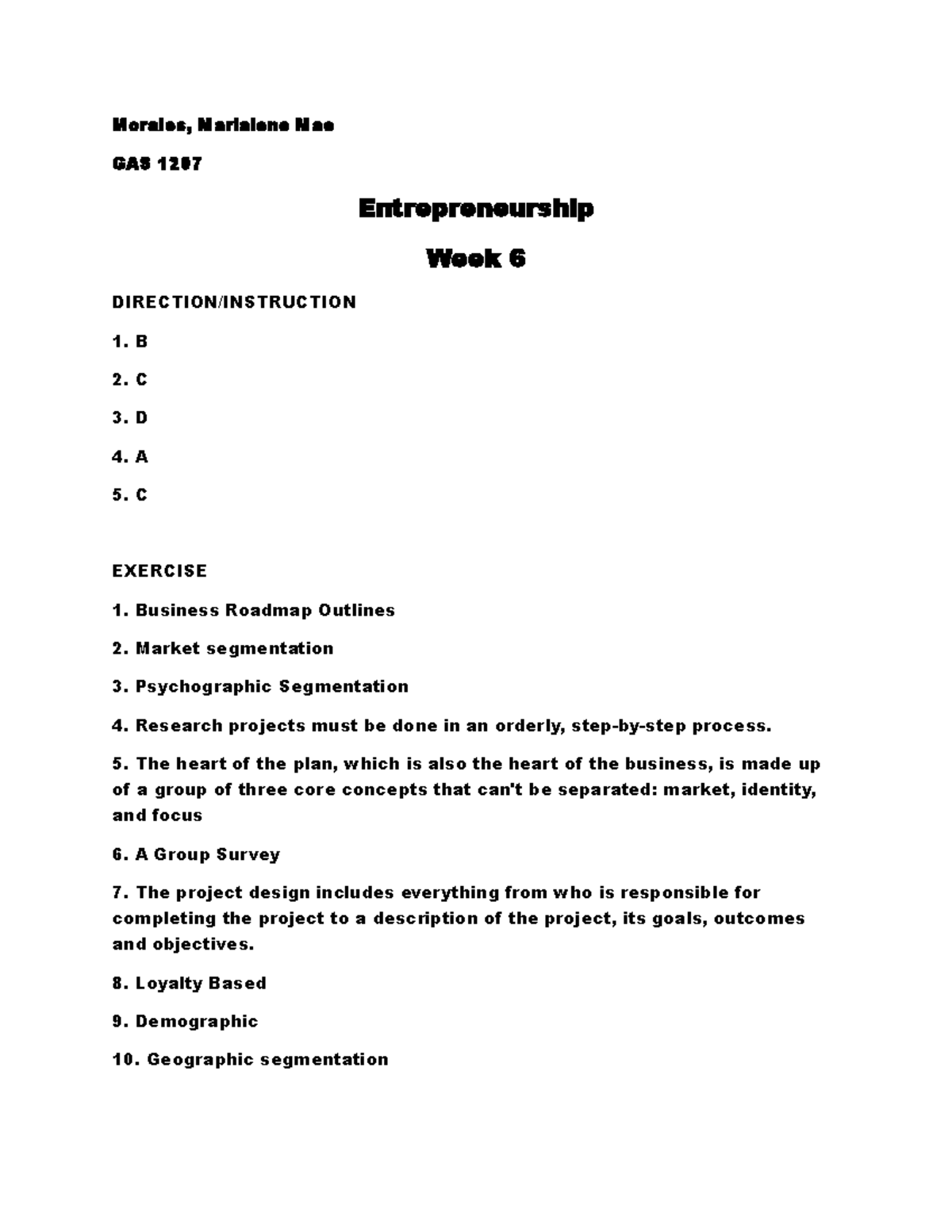 Entrepreneur module 6 - Advance Study - Morales, Marialene Mae GAS 1207 ...