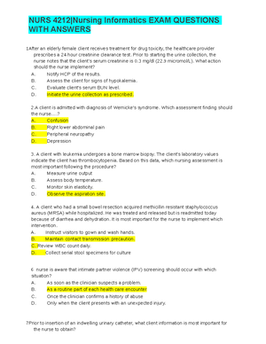 An ER nurse is completing an assessment on a patient that is alert but ...