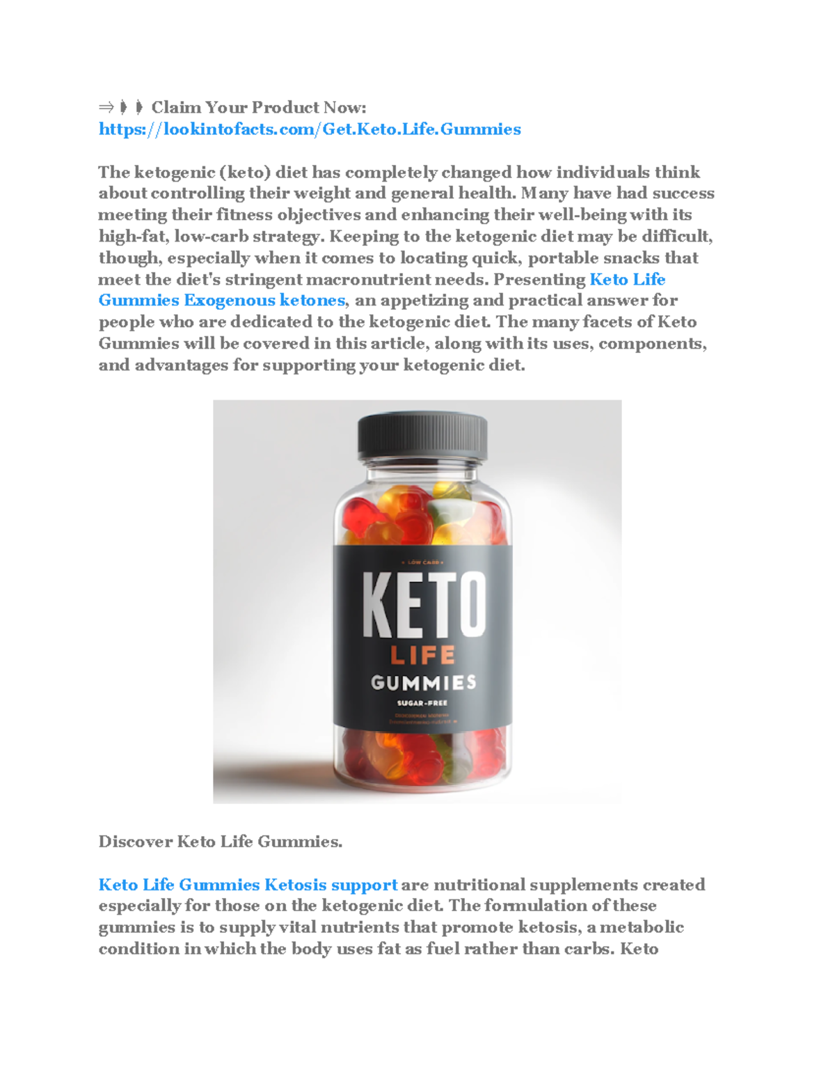 Keto Life Gummies Simplify Your Keto Routine - ⇒ Claim Your Product Now ...
