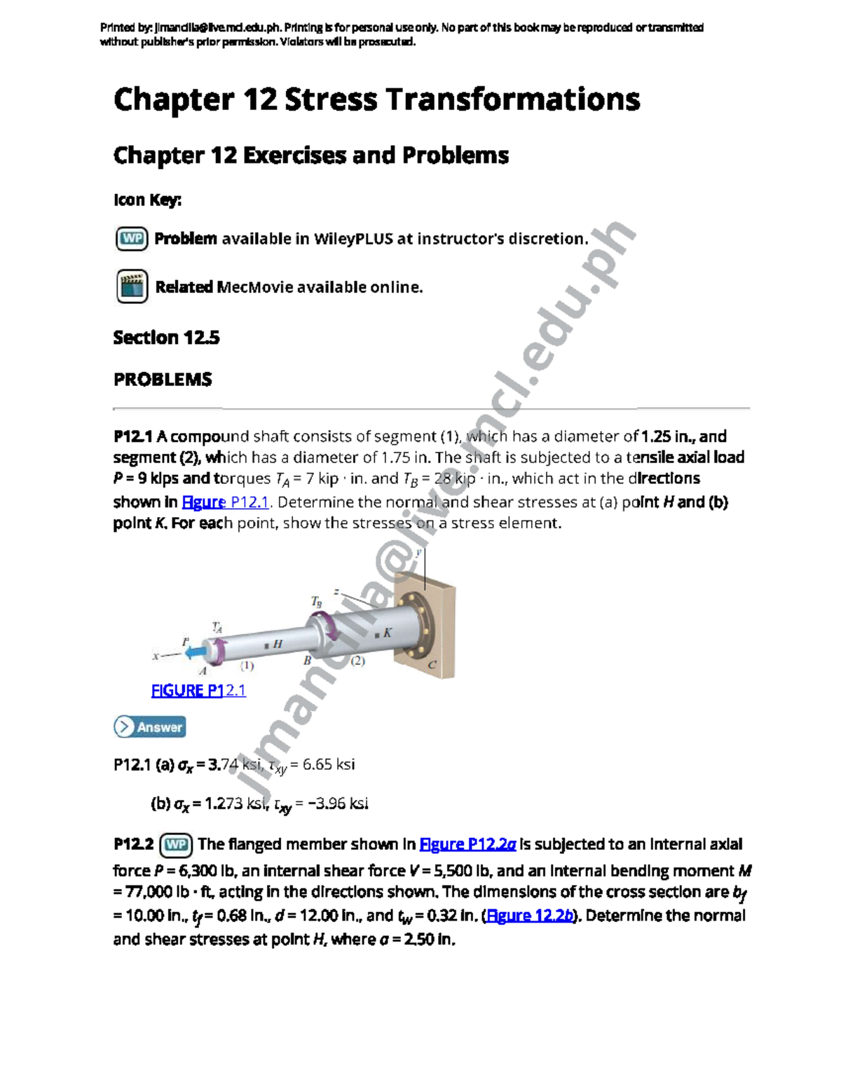 ME101-1P A38 BW1 - problem solving - Material Science and Engineering ...