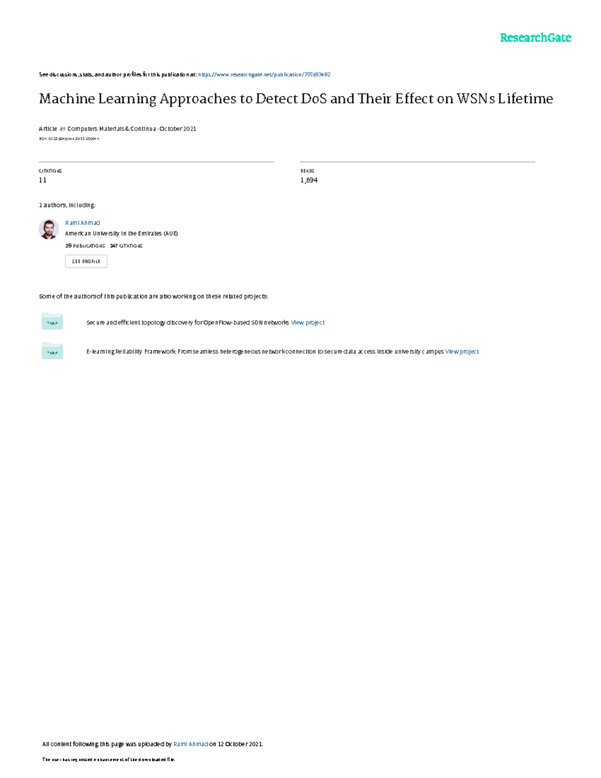 Ml - Basic on ml - See discussions, stats, and author profiles for this ...