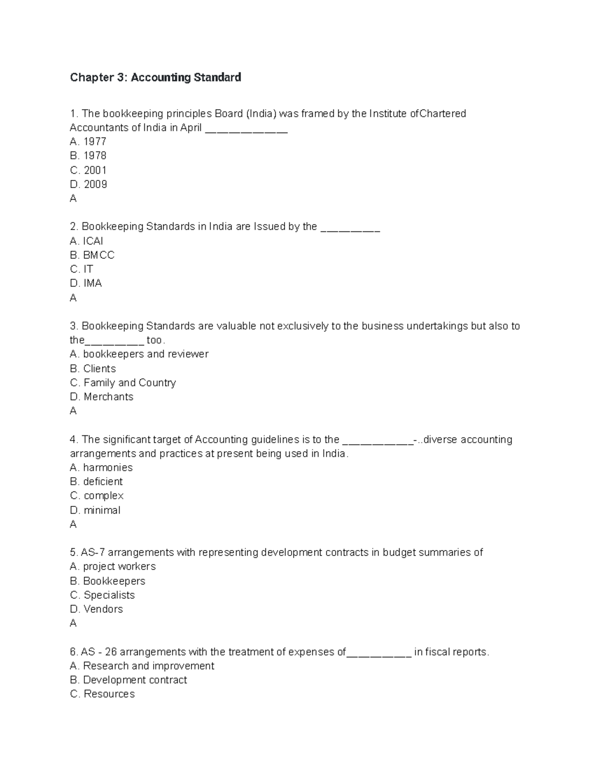 Chapter 3 Accounting Standard - Chapter 3:Accounting Standard The ...