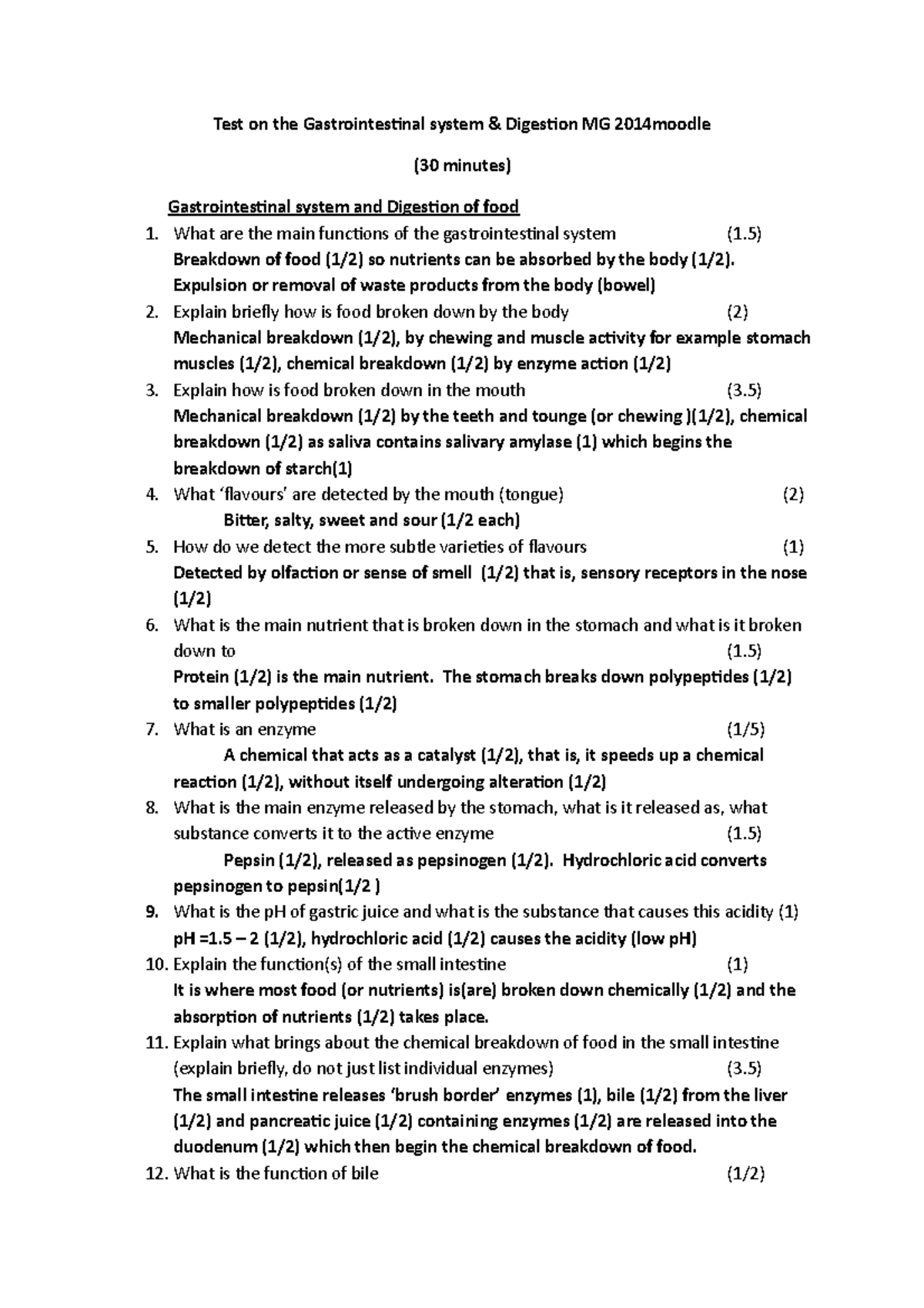 Gastrointestinal Quiz - Test on the Gastrointestinal system &amp ...