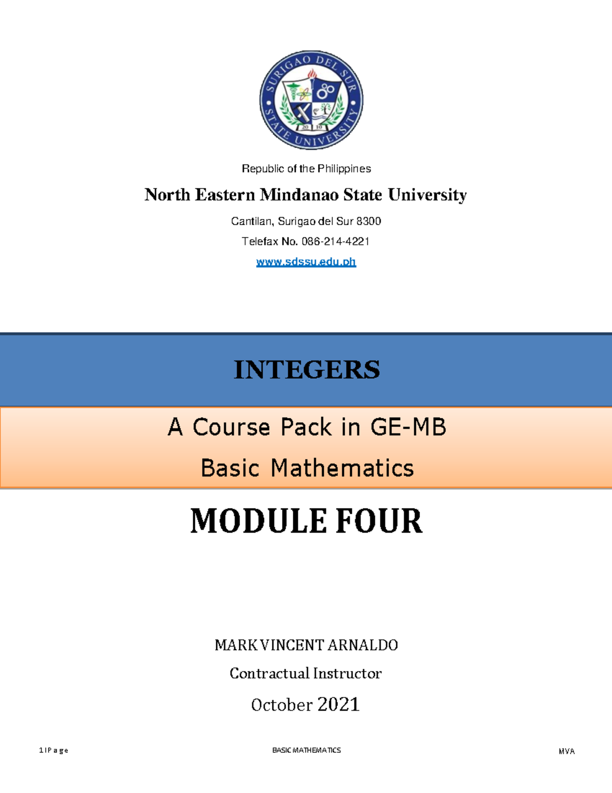 Midterm- Module-4 - just read it - INTEGERS Republic of the Philippines ...