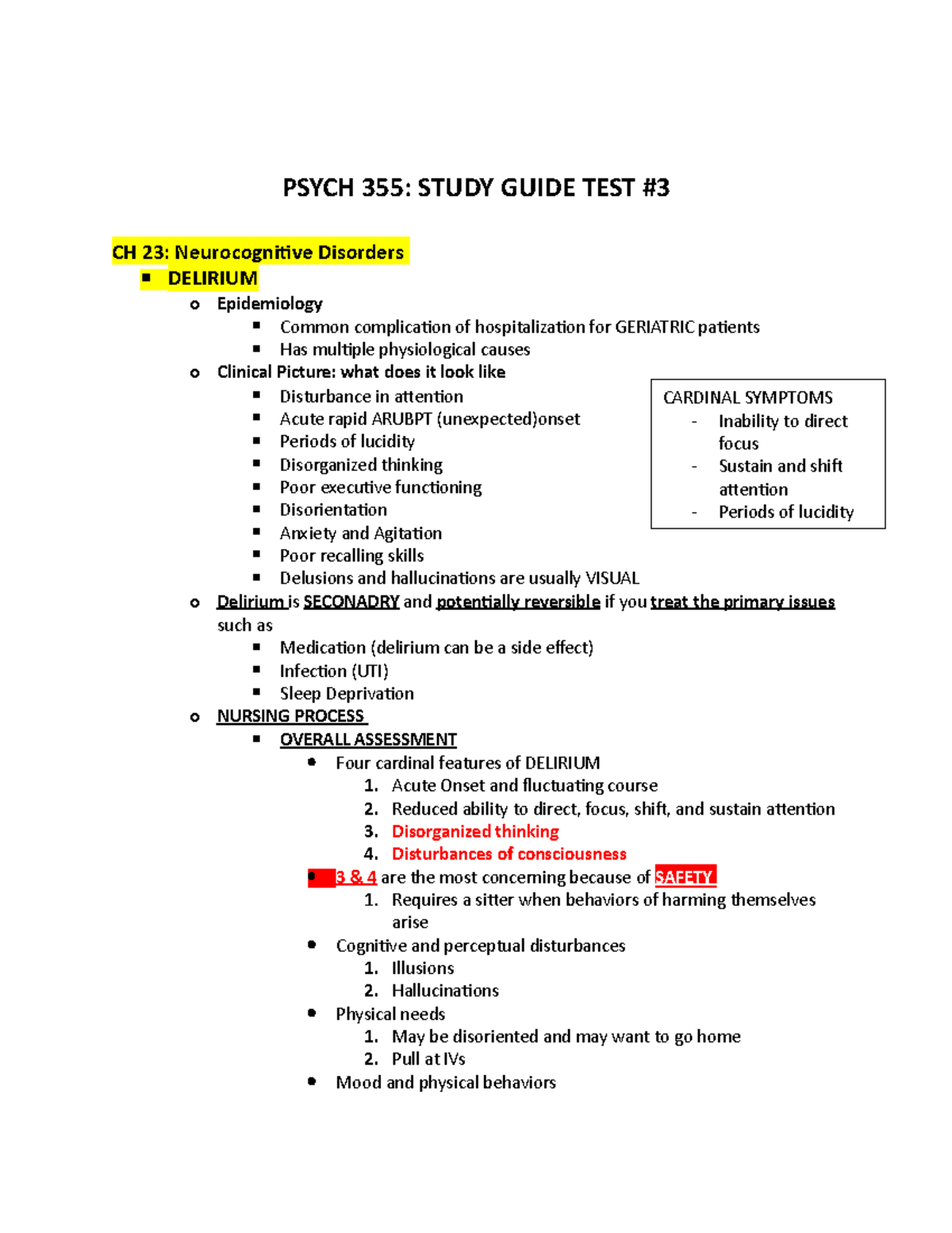 Psych Exam 3 Study Guide B Spring 2022 - PSYCH 355: STUDY GUIDE TEST CH ...